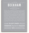 Beckham Personalized Name Meaning Art Prints – Name Stories