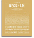 Beckham | Name Art Print – Name Stories