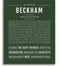 Beckham Personalized Name Meaning Art Prints – Name Stories