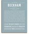 Beckham | Name Art Print – Name Stories