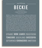 Beckie | Name Art Print – Name Stories