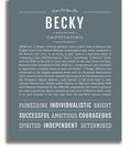 Becky | Name Art Print – Name Stories
