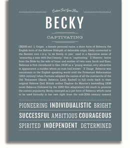 Becky | Name Art Print – Name Stories