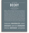 Becky | Name Art Print – Name Stories