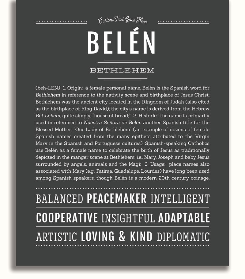 Belen | Name Art Print – Name Stories