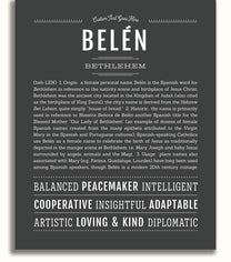 Belen | Name Art Print – Name Stories