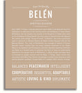 Belen | Name Art Print – Name Stories