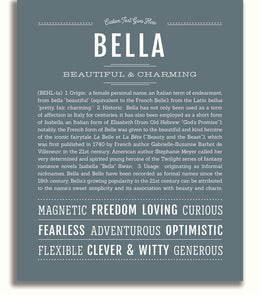 Bella | Name Art Print – Name Stories