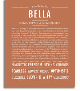 Bella | Name Art Print – Name Stories