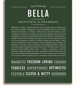 Bella | Name Art Print – Name Stories