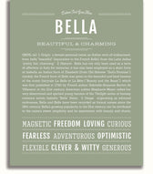 Bella | Name Art Print – Name Stories