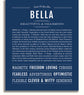 Bella Personalized Name Meaning Art Prints – Name Stories