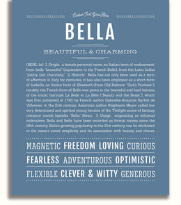 Bella | Name Art Print – Name Stories