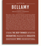 Bellamy (female) | Name Art Print – Name Stories