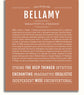 Bellamy Personalized Name Meaning Art Prints – Name Stories