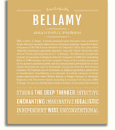 Bellamy Personalized Name Meaning Art Prints – Name Stories
