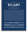 Bellamy Personalized Name Meaning Art Prints – Name Stories