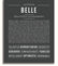Belle | Name Art Print – Name Stories