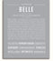 Belle | Name Art Print – Name Stories