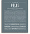 Belle | Name Art Print – Name Stories