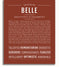Belle | Name Art Print – Name Stories