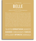 Belle | Name Art Print – Name Stories