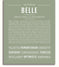 Belle | Name Art Print – Name Stories