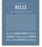 Belle | Name Art Print – Name Stories