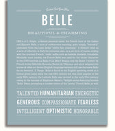 Belle | Name Art Print – Name Stories