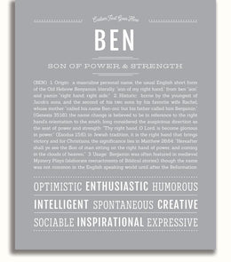 Ben | Name Art Print – Name Stories