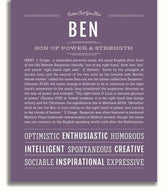 Ben | Name Art Print – Name Stories
