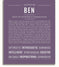 Ben | Name Art Print – Name Stories