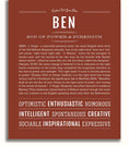 Ben | Name Art Print – Name Stories