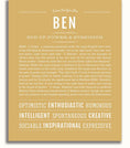 Ben | Name Art Print – Name Stories