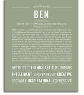 Ben | Name Art Print – Name Stories