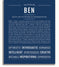 Ben | Name Art Print – Name Stories