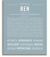 Ben | Name Art Print – Name Stories