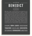 Benedict | Name Art Print – Name Stories