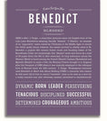Benedict | Name Art Print – Name Stories