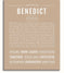 Benedict | Name Art Print – Name Stories