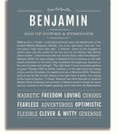 Benjamin | Name Art Print – Name Stories