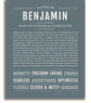 Benjamin Personalized Name Meaning Art Prints – Name Stories
