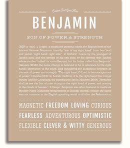 Benjamin | Name Art Print – Name Stories