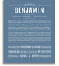 Benjamin Personalized Name Meaning Art Prints – Name Stories