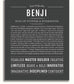 Benji | Name Art Print – Name Stories