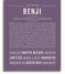 Benji | Name Art Print – Name Stories