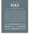 Benji | Name Art Print – Name Stories