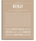 Benji | Name Art Print – Name Stories