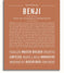 Benji | Name Art Print – Name Stories