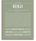 Benji | Name Art Print – Name Stories
